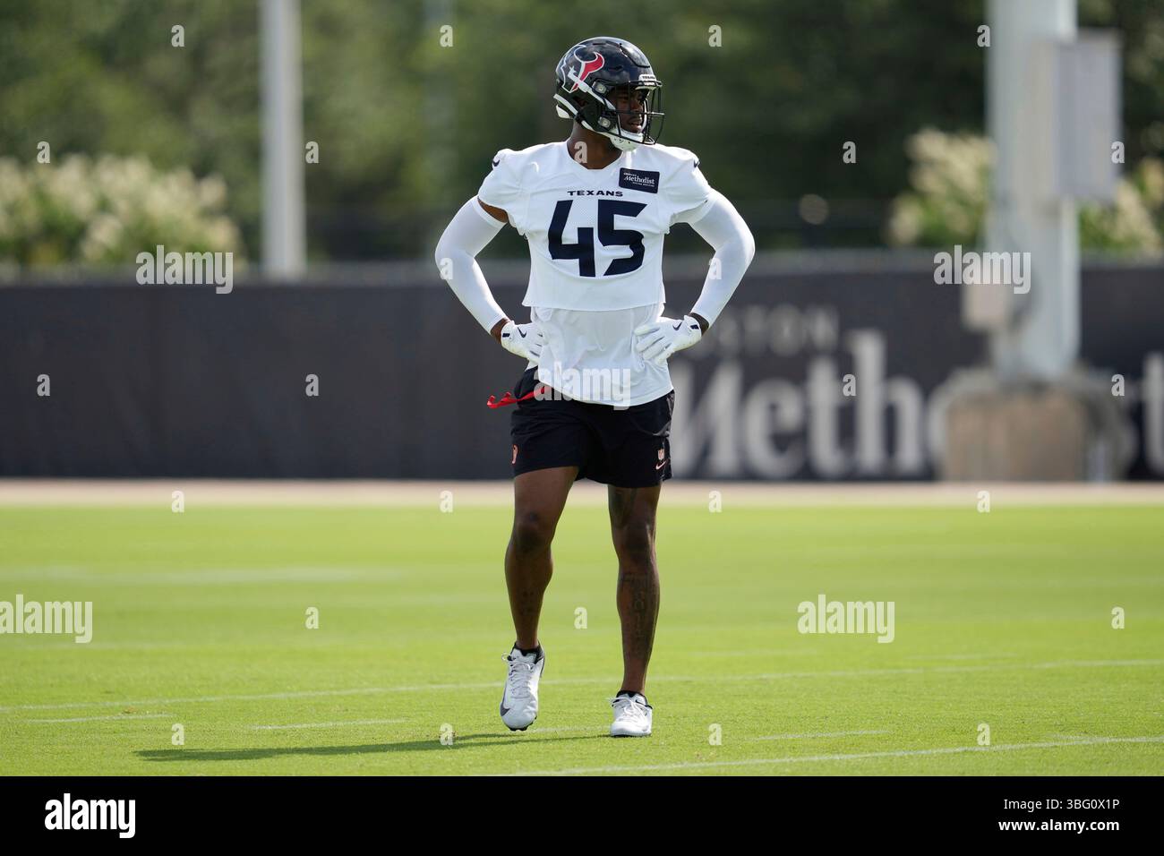 Houston Texans linebacker E.J. Speed works out during NFL football ...