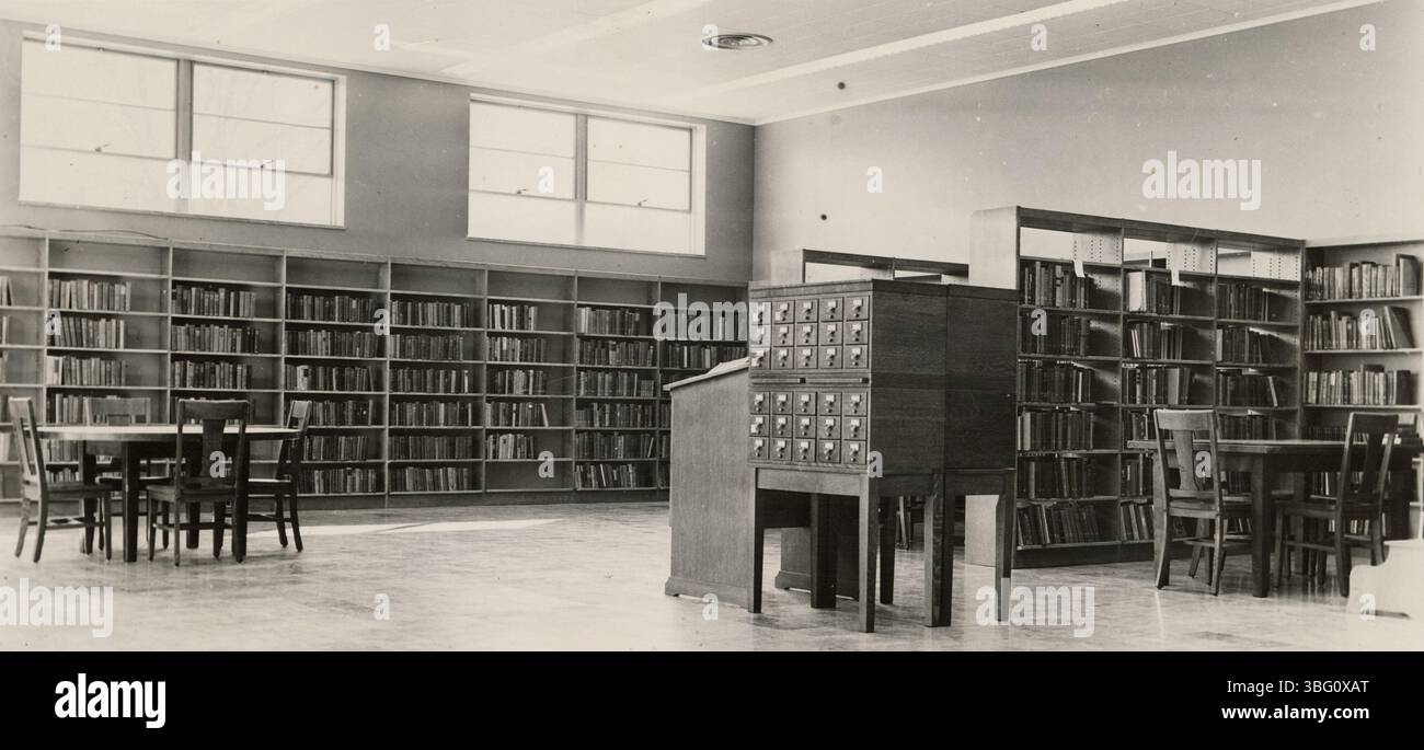 This interior view of the Hilltop Branch Library, taken around 1950 ...