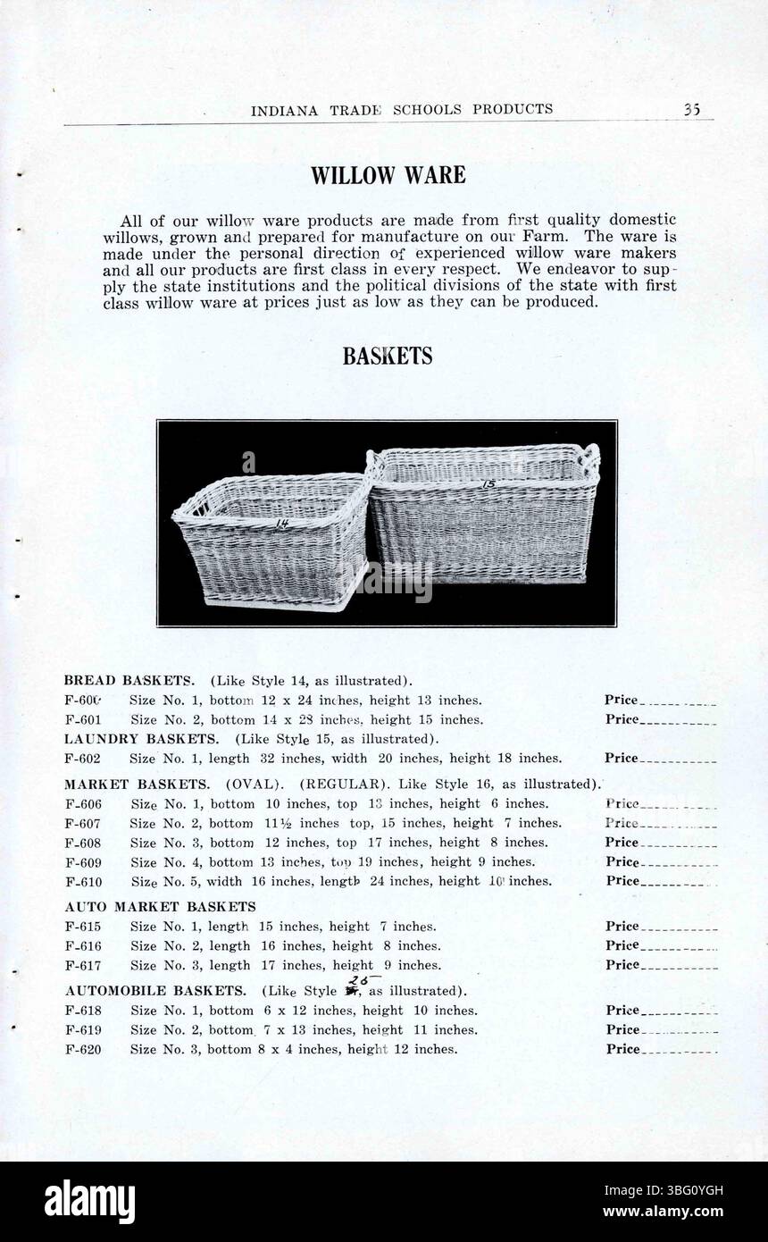 Page 38 in the 1926 catalog of Indiana's trade school industries ...