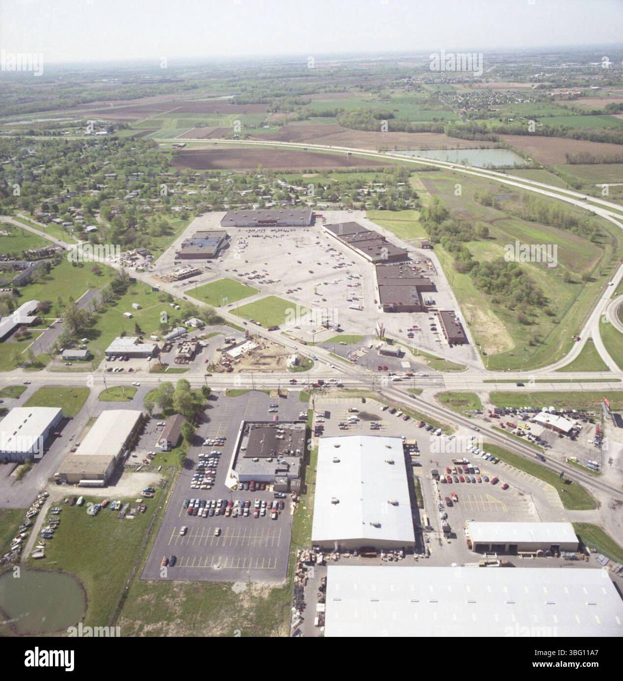Aerial photo from circa 1986 showing the Berwick Plaza Shopping Center ...