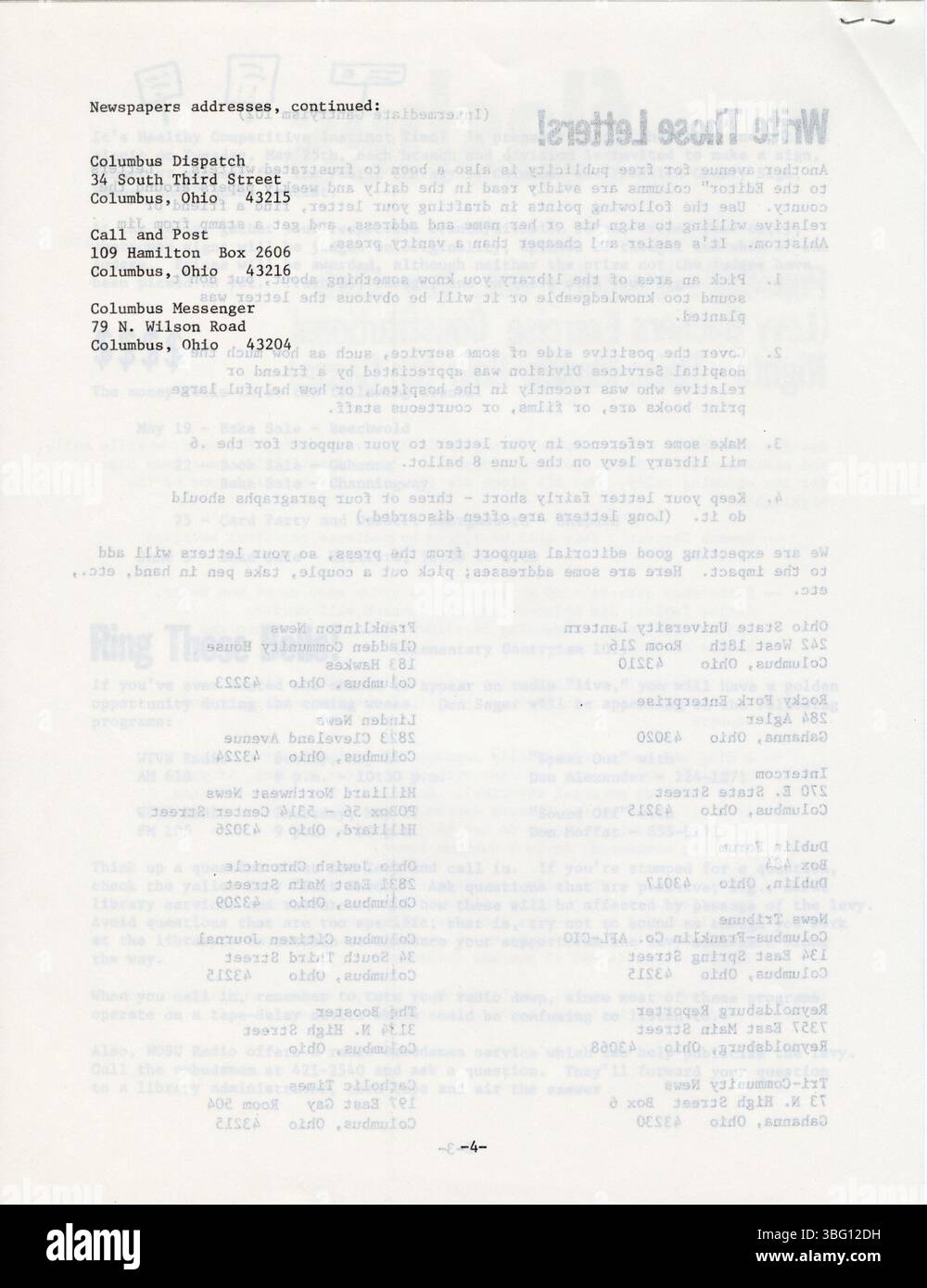 This page of Flashes continues to provide updates about the levy ...