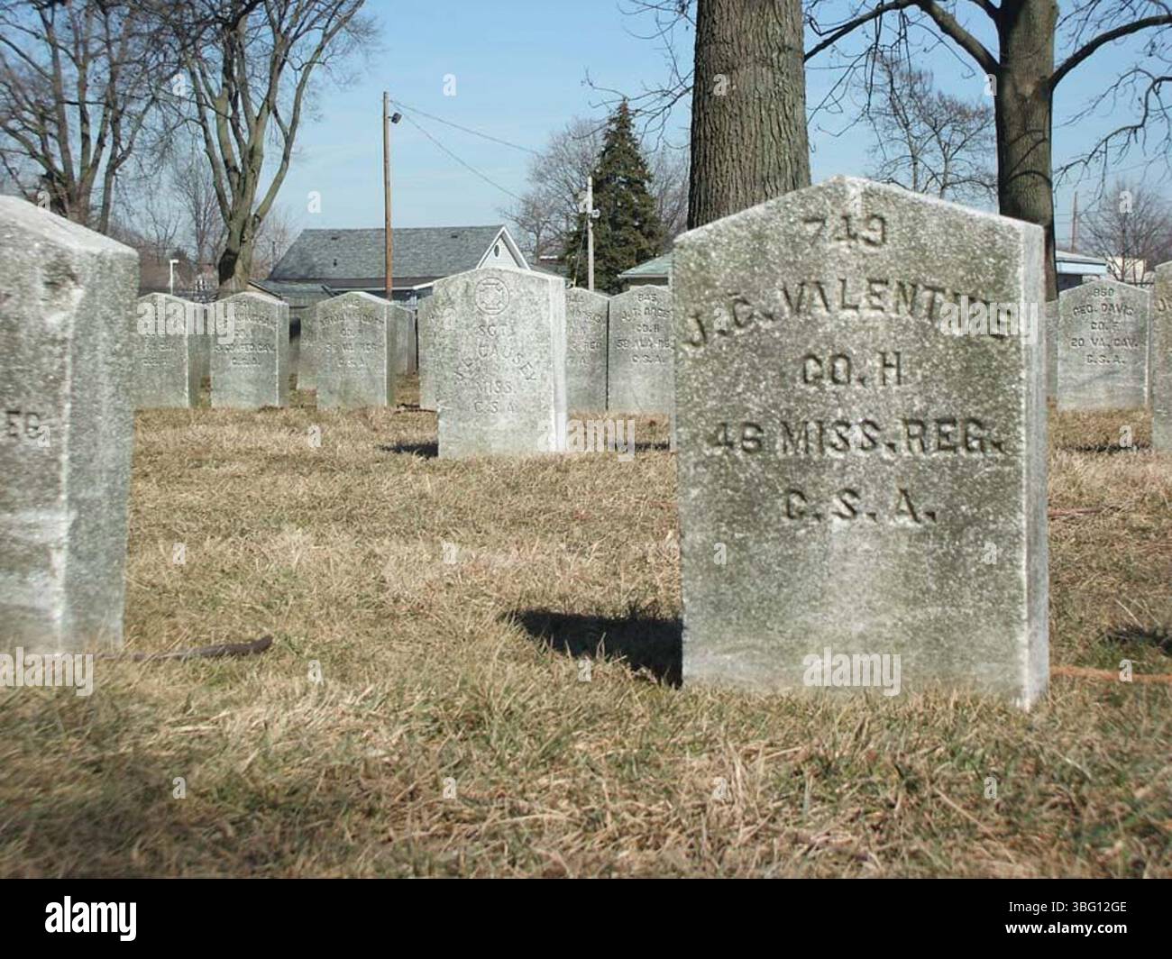 Photograph of Camp Chase Cemetery, a site of former Union prison ...