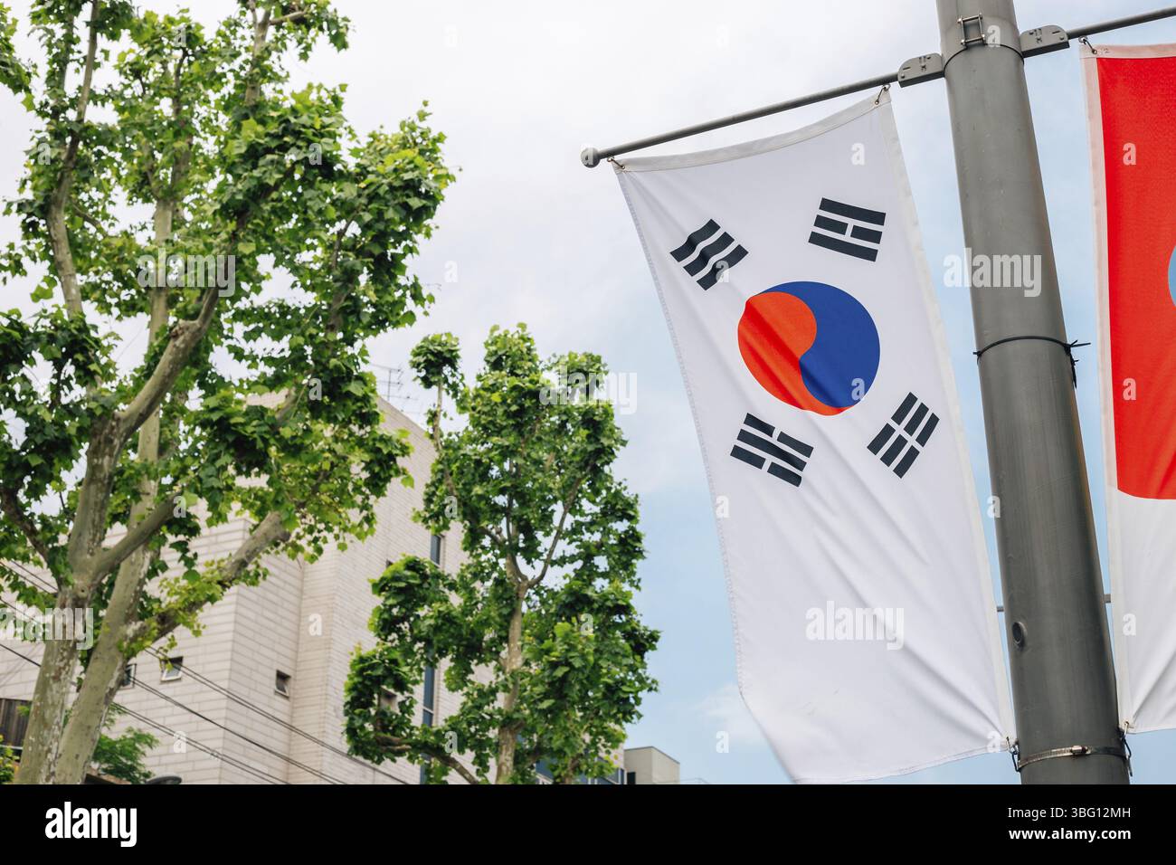 Taegeukgi, Korean national flag in Seoul, Korea Stock Photo - Alamy