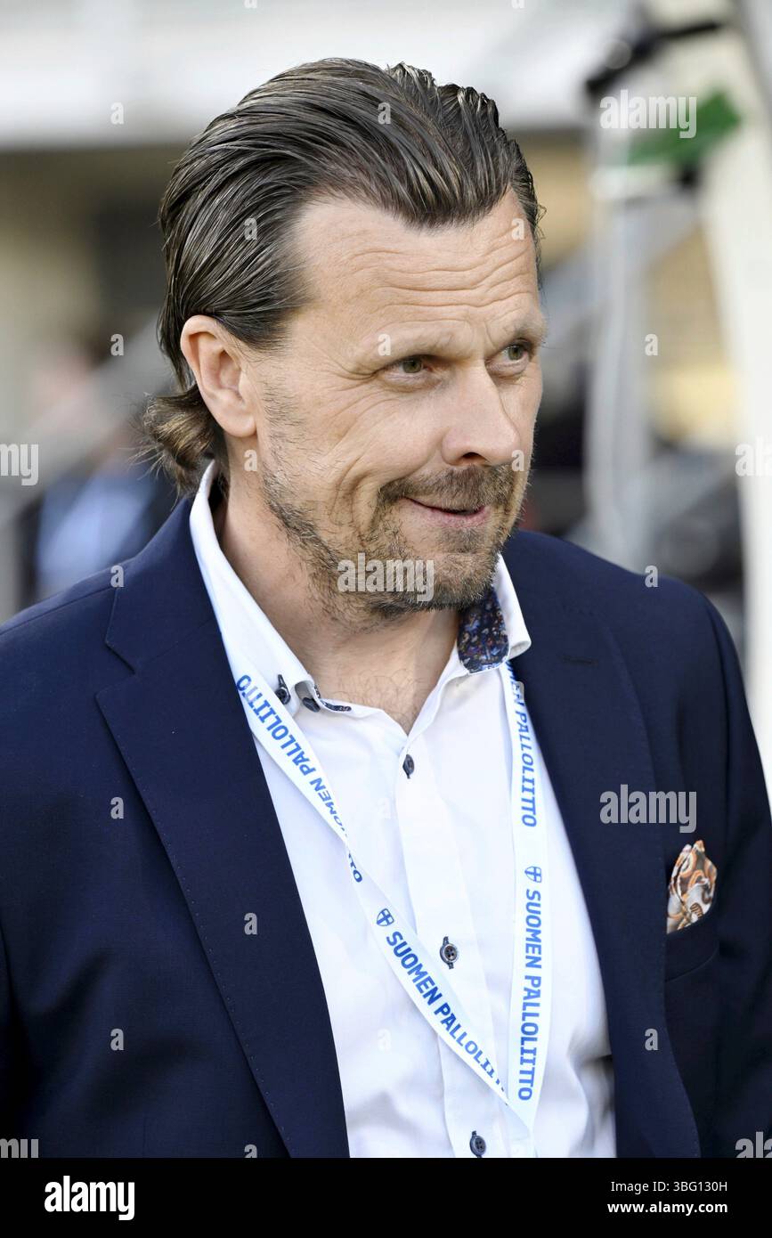 Finland's head couch Marko Saloranta during the Women's Nations League ...