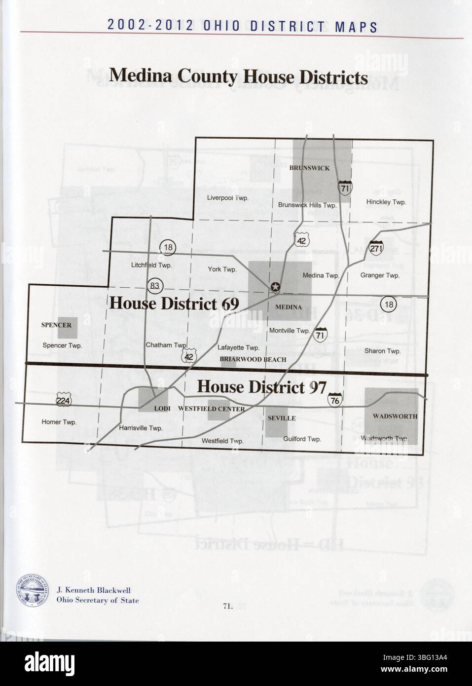 The report features Ohio district maps for the 2002-2012 period ...