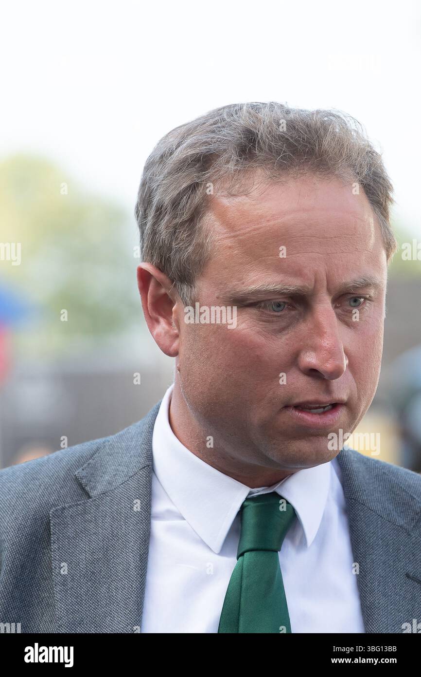 Windsor, Berkshire, UK. 3rd June, 2025. Trainer Oliver Cole in the ...