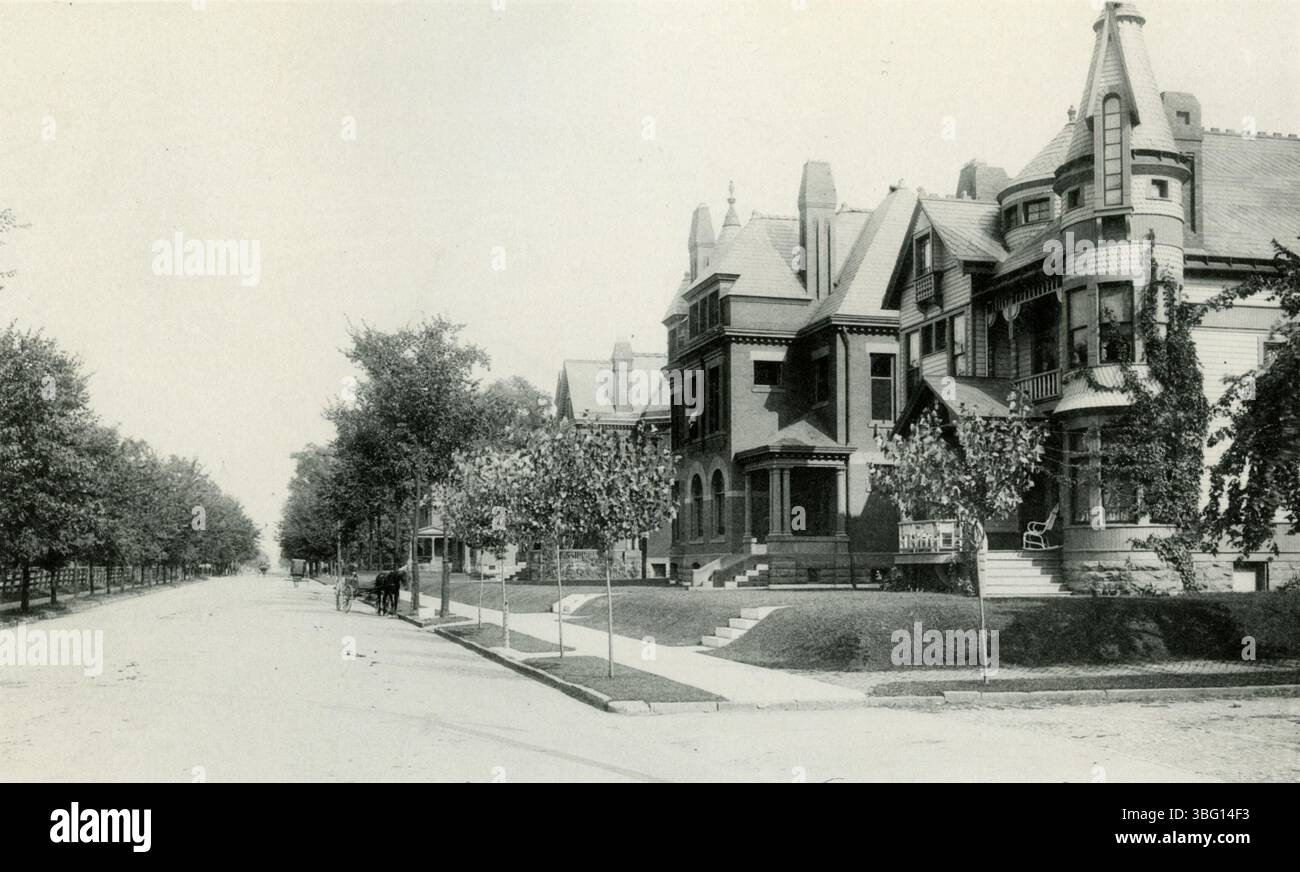 Photograph from 1897 showing mansions on Bryden Road, featuring the ...