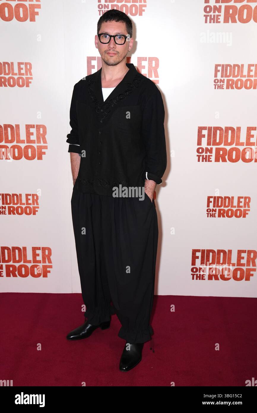 Tom Scutt attending the press night of Fiddler on the Roof at the ...