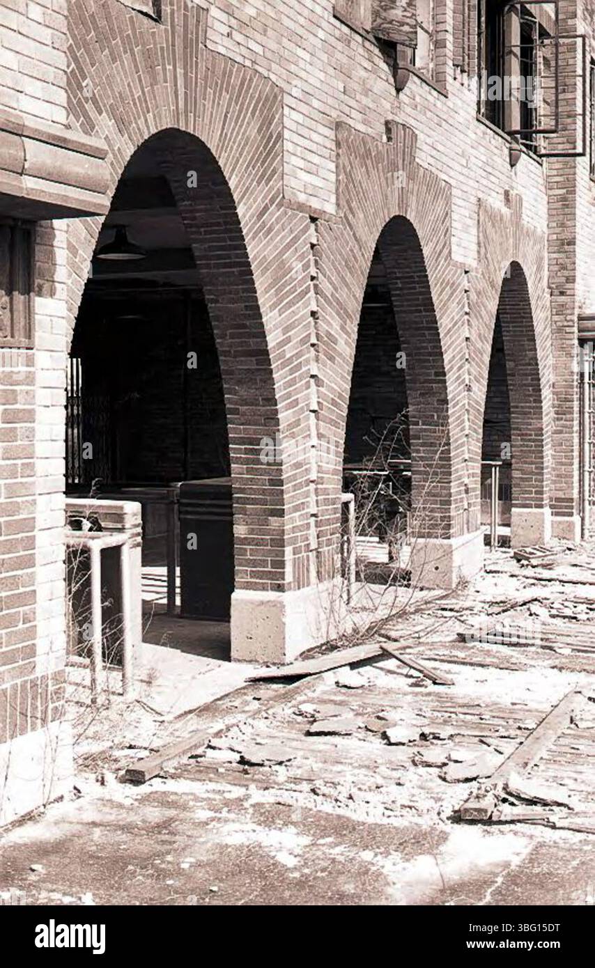 This 1976 image shows the early stages of renovation on Jet Stadium ...