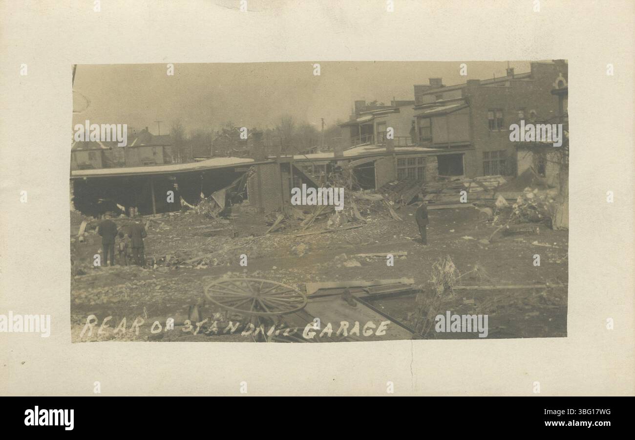 This photograph from the 1913 Columbus flood shows the rear view of ...