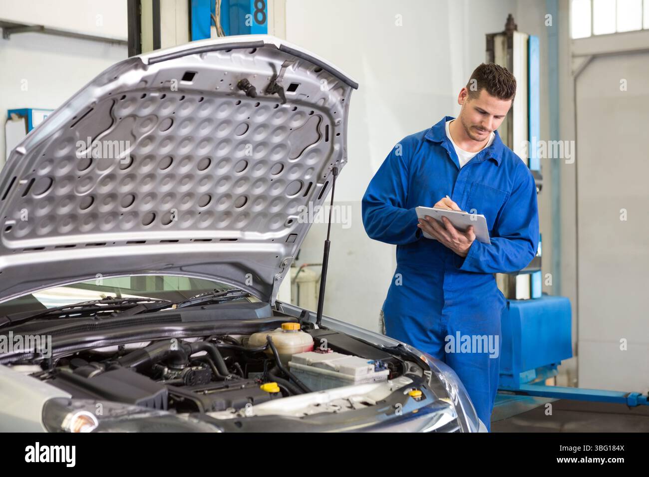 Blue lift posts hi-res stock photography and images - Alamy