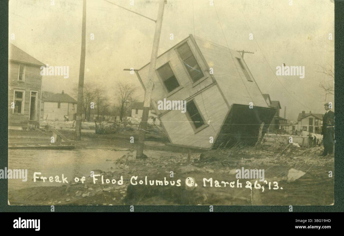 The 1913 flood in Columbus, Ohio, caused by the Scioto River, remains ...