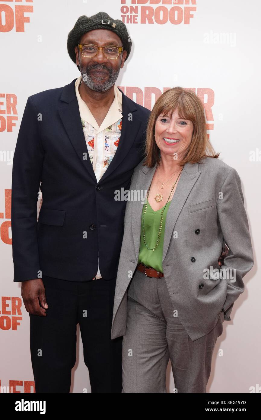 Sir Lenny Henry and Lisa Makin attending the press night of Fiddler on ...