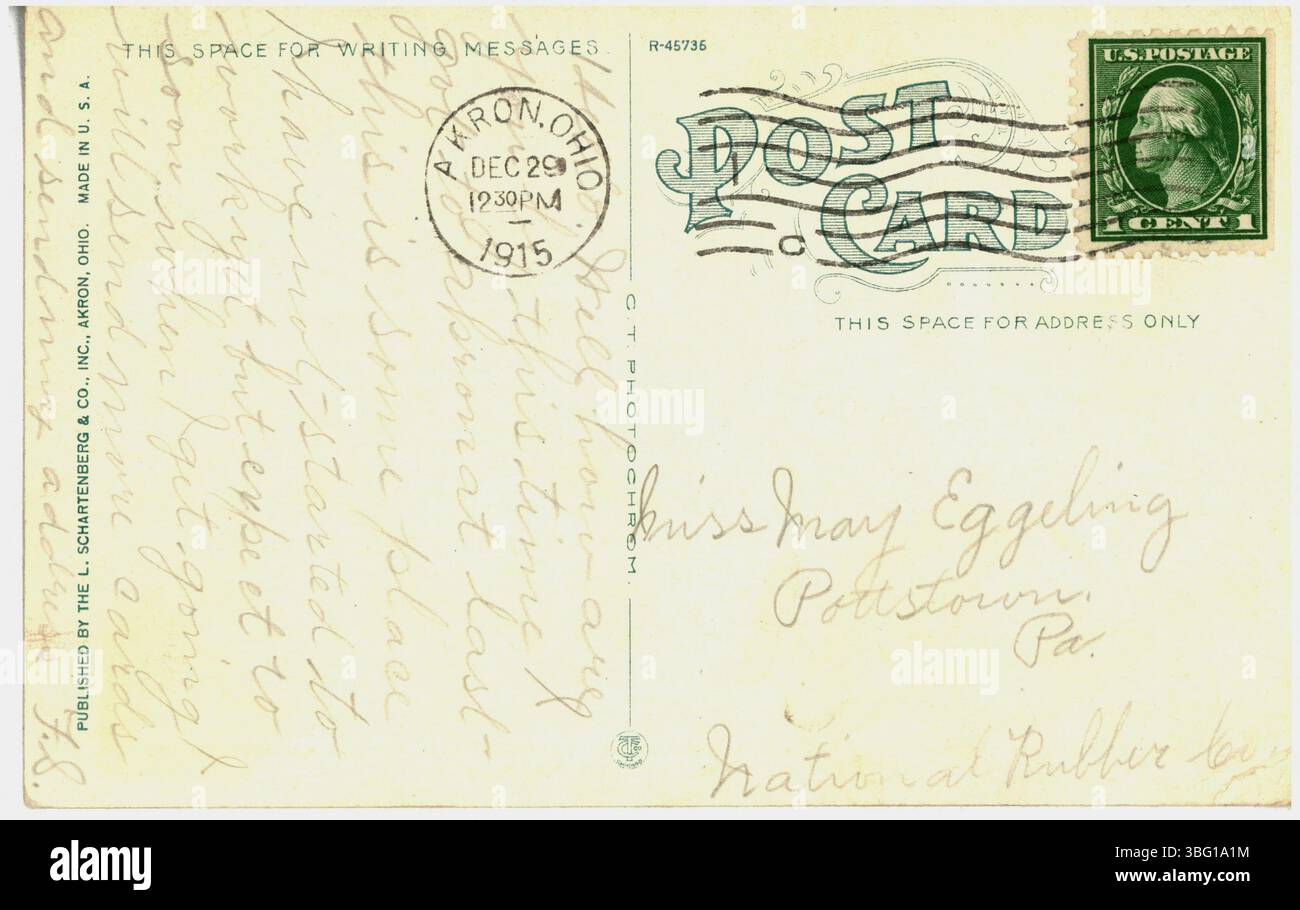 This 1915 postcard showcases the B.F. Goodrich Company's factory in ...