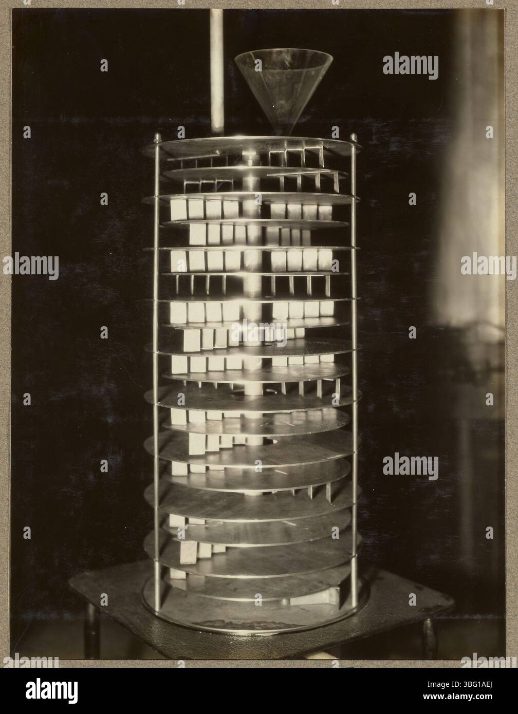 This 1930 photograph shows the absorption chamber used for nitrogen ...