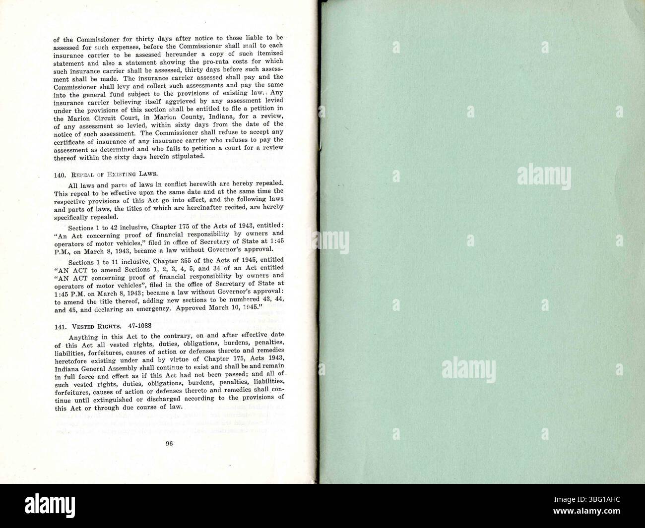 This section of the 1952 Indiana motor vehicle laws provides ...