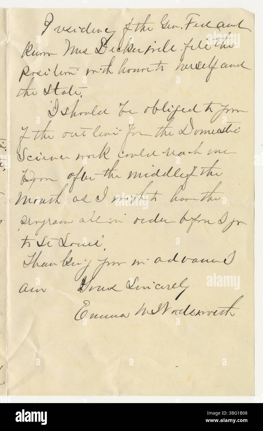 This page of Emma M. Wadsworth’s records from 1903 to 1905 captures ...