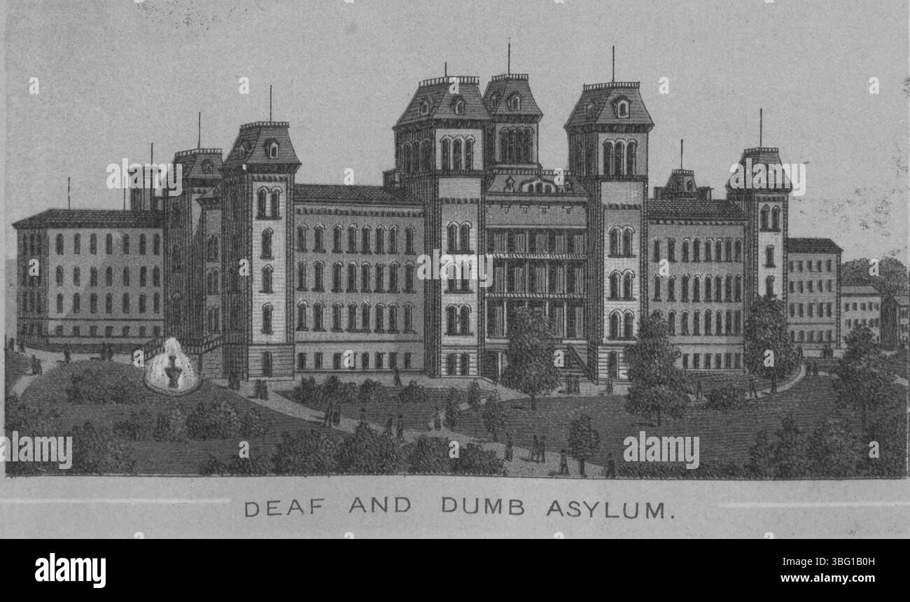 An engraving of the Ohio Asylum for the Education of the Deaf and Dumb ...
