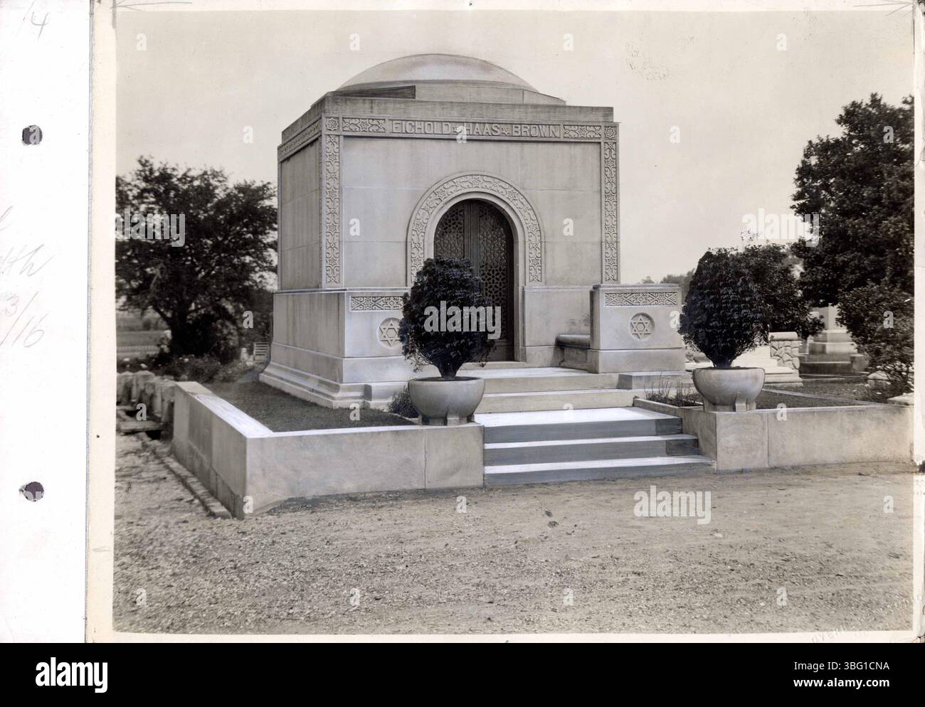 This page from the 1924 binder includes photographs of buildings and ...