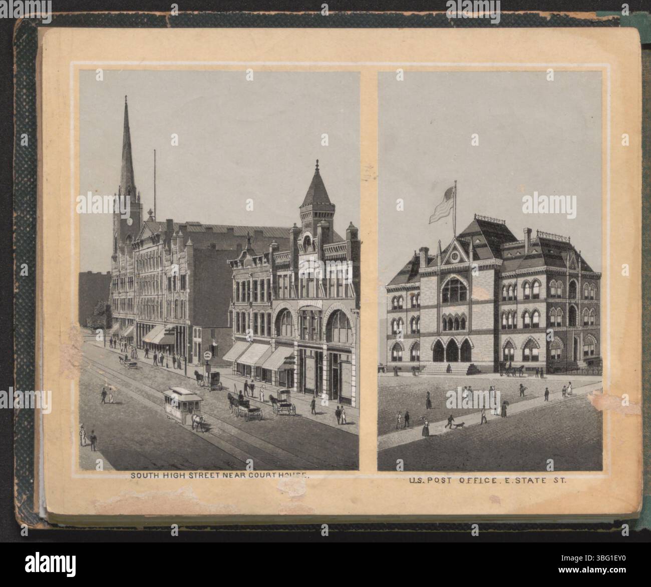 This page of the Souvenir of Columbus, 1888 includes detailed ...