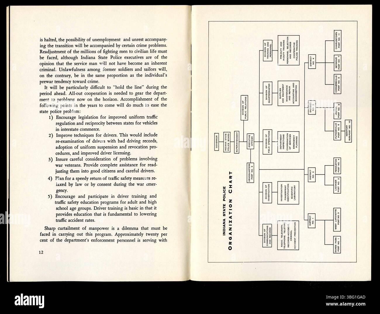 This 1944 progress report for the Indiana State Police provides details ...