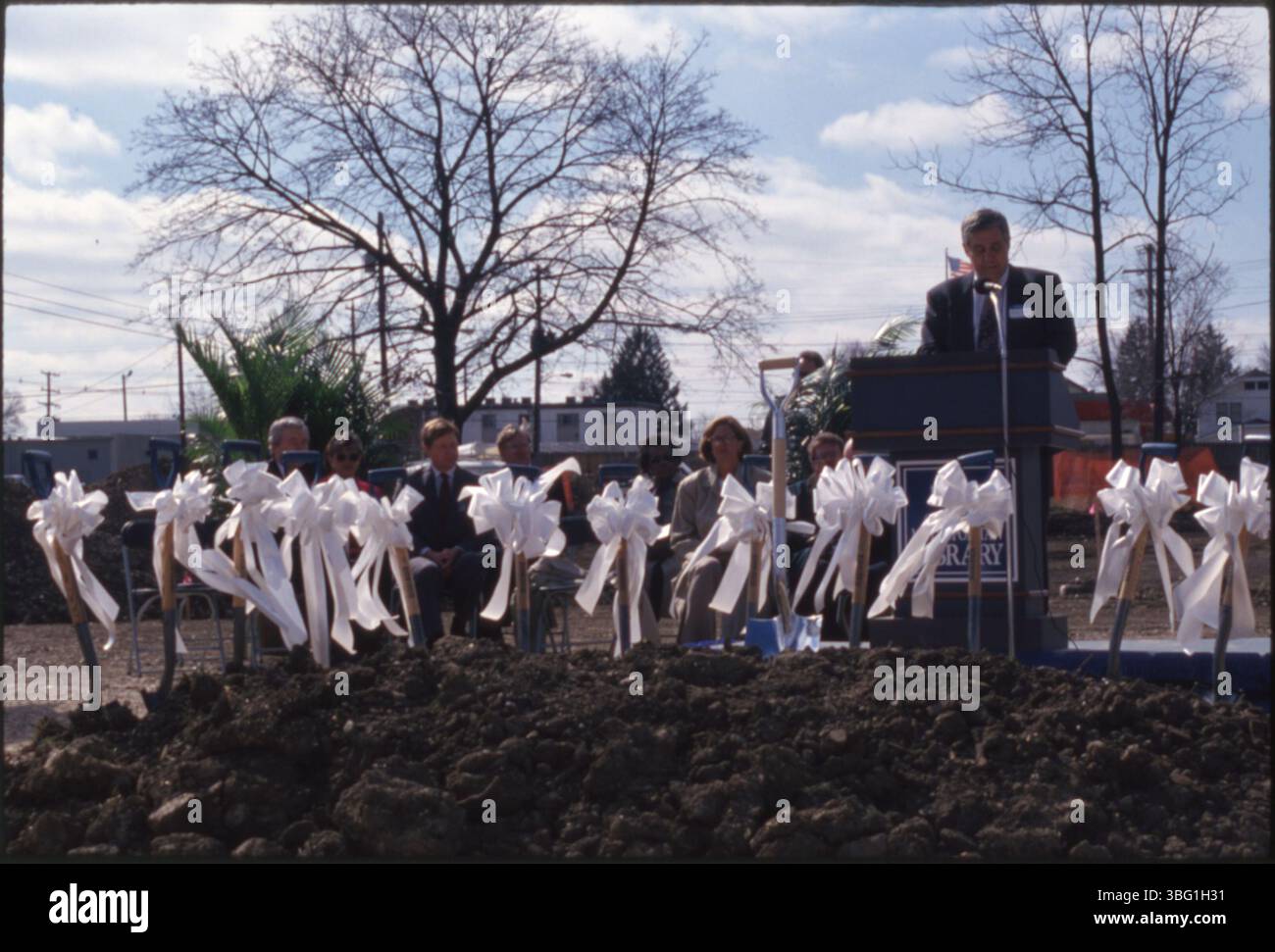 This photograph captures the groundbreaking ceremony for the new ...