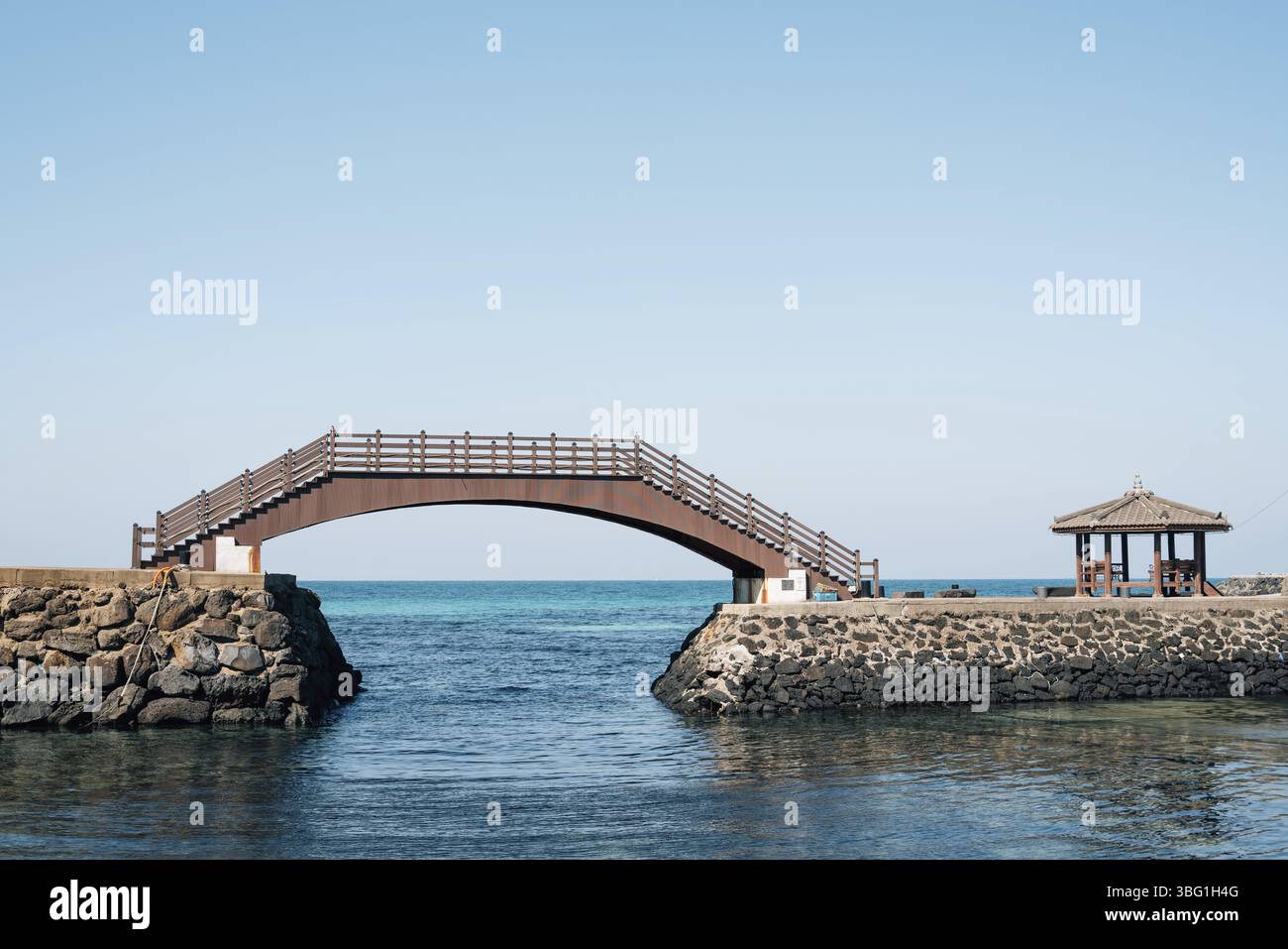 Jeju olle trail seaside bridge in Jeju Island, Korea Stock Photo - Alamy