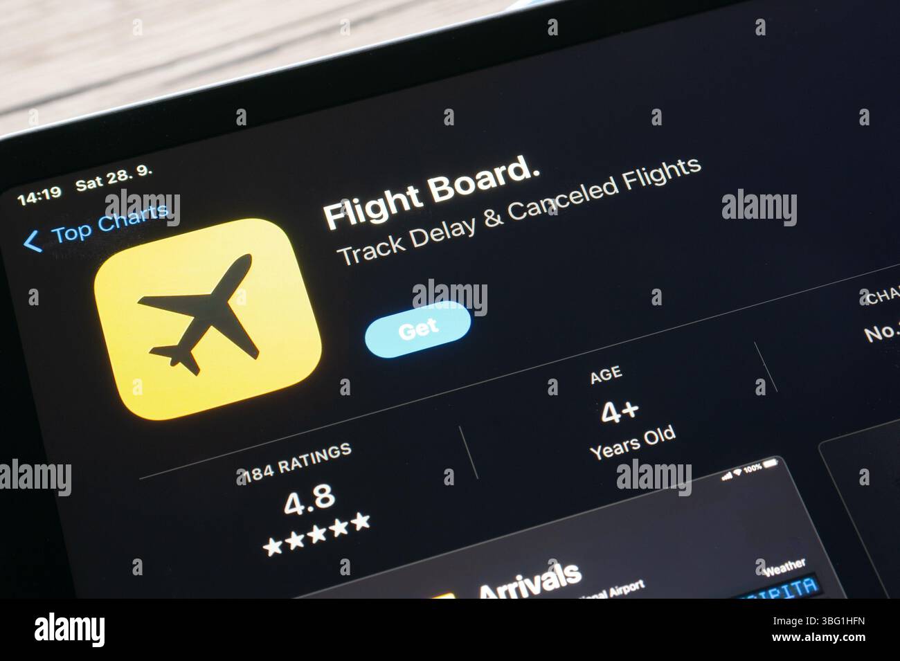 OSTRAVA, CZECHIA - SEPTEMBER 28, 2024: Apple app store with Flight ...