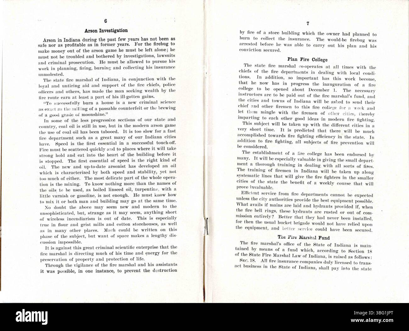 This official bulletin from the Indiana State Fire Marshal contains ...