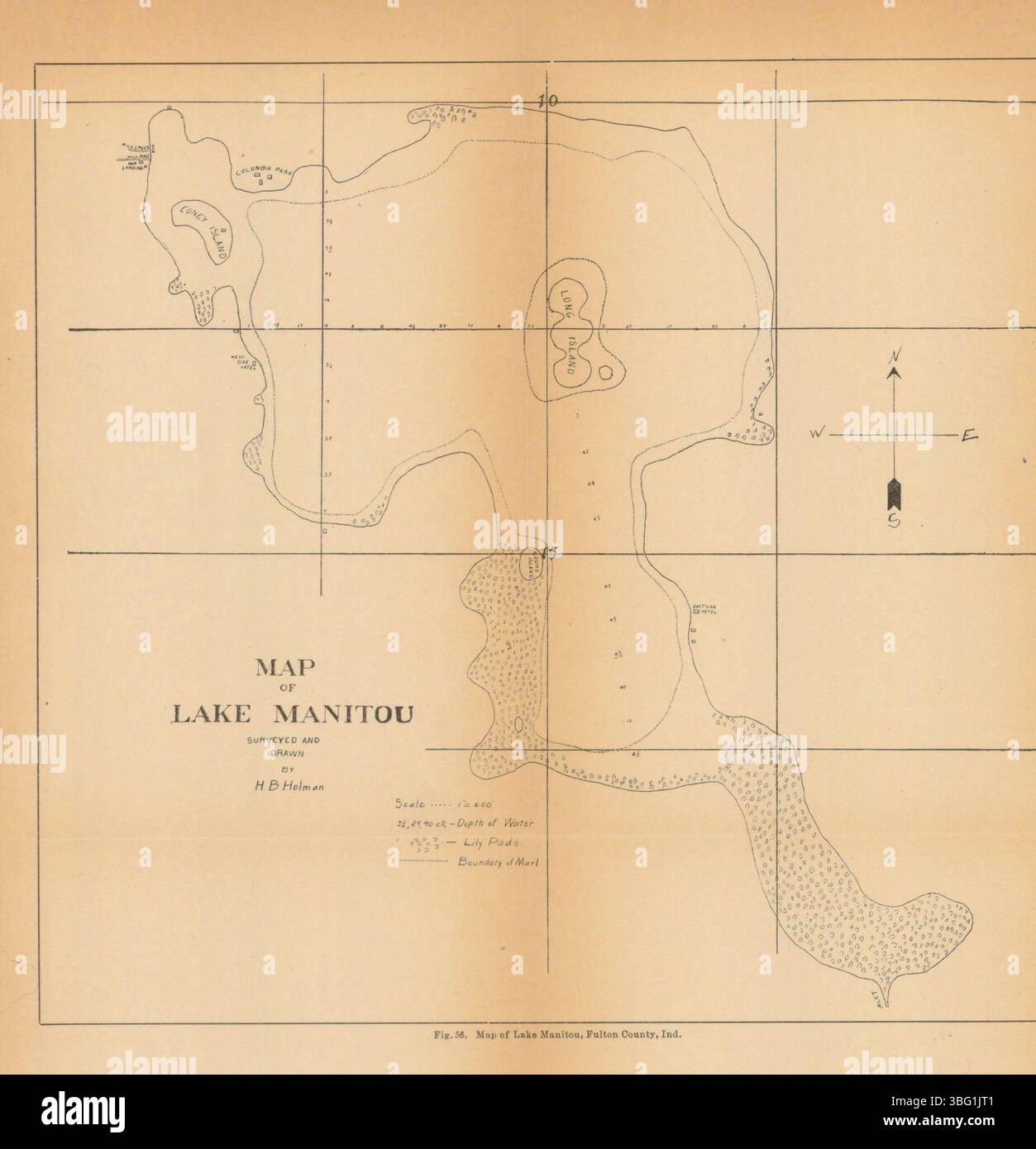 This map illustrates Lake Manitou, providing a detailed view of the ...