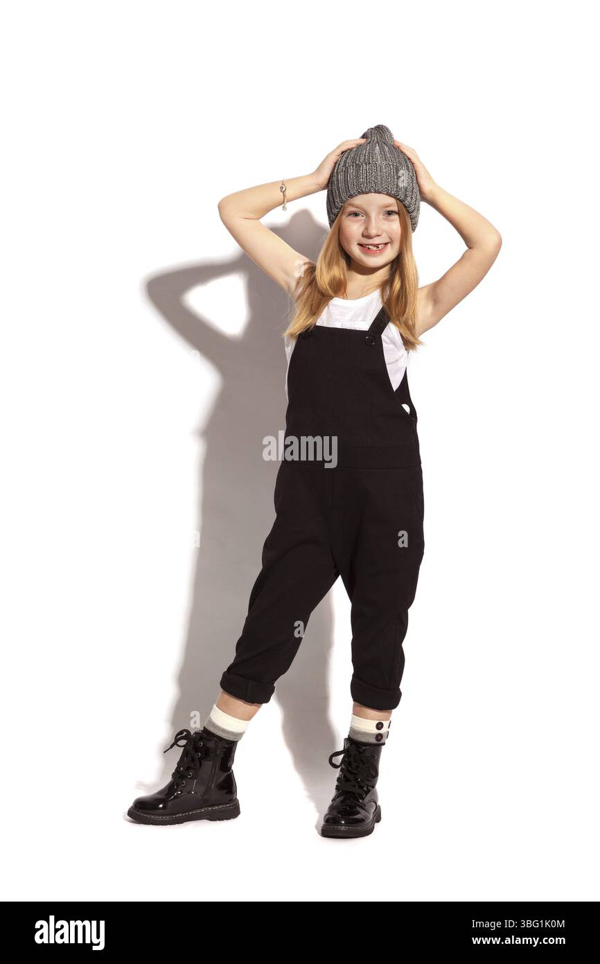 Girl in overalls hi-res stock photography and images - Alamy