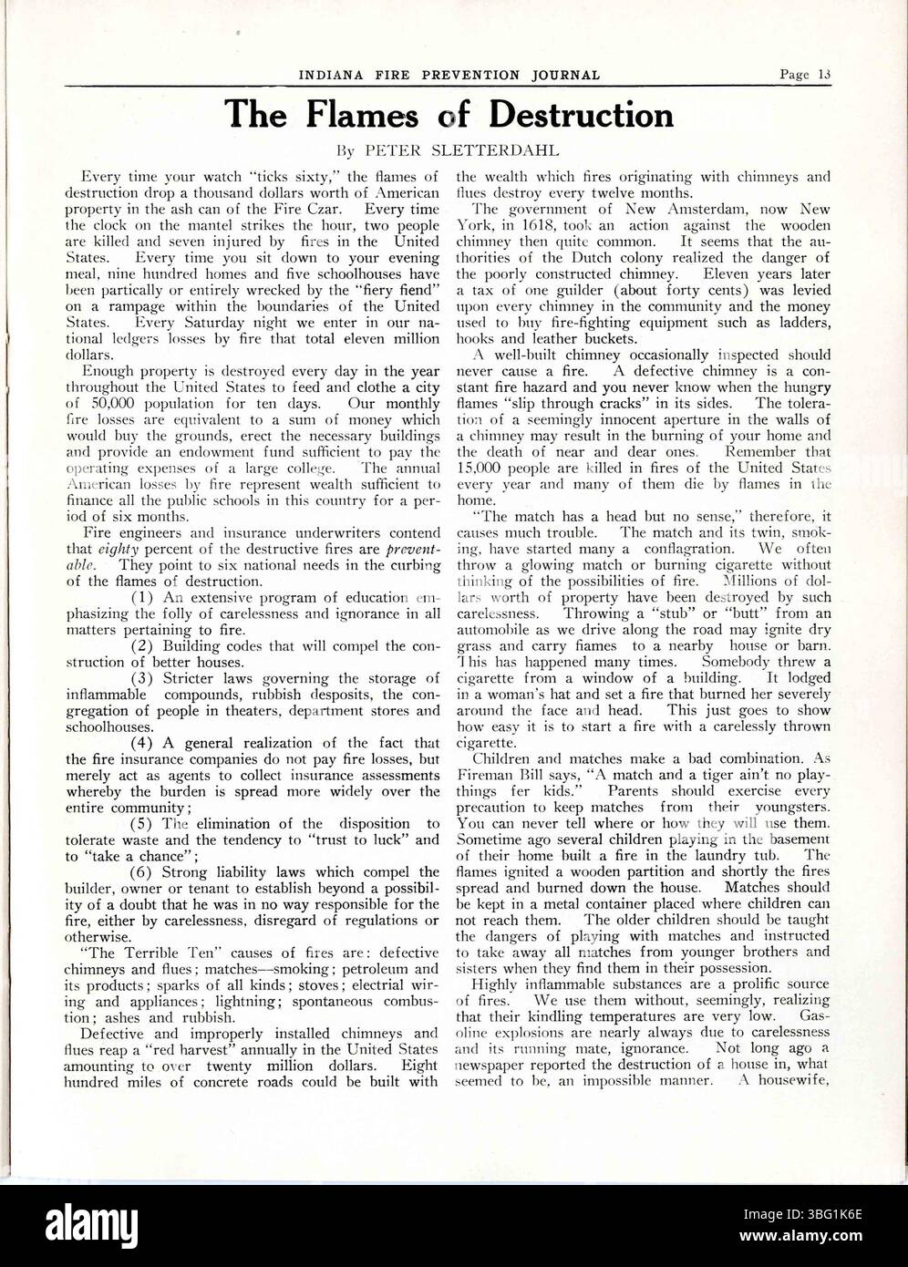 The 1926-1927 editions of the Indiana Fire Prevention Journal include ...