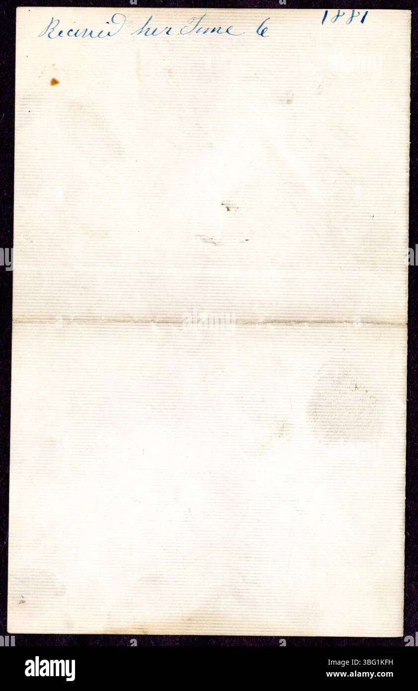 A letter from David and Sarah Sharp, dated May 24, 1881, to Mark Sharp ...
