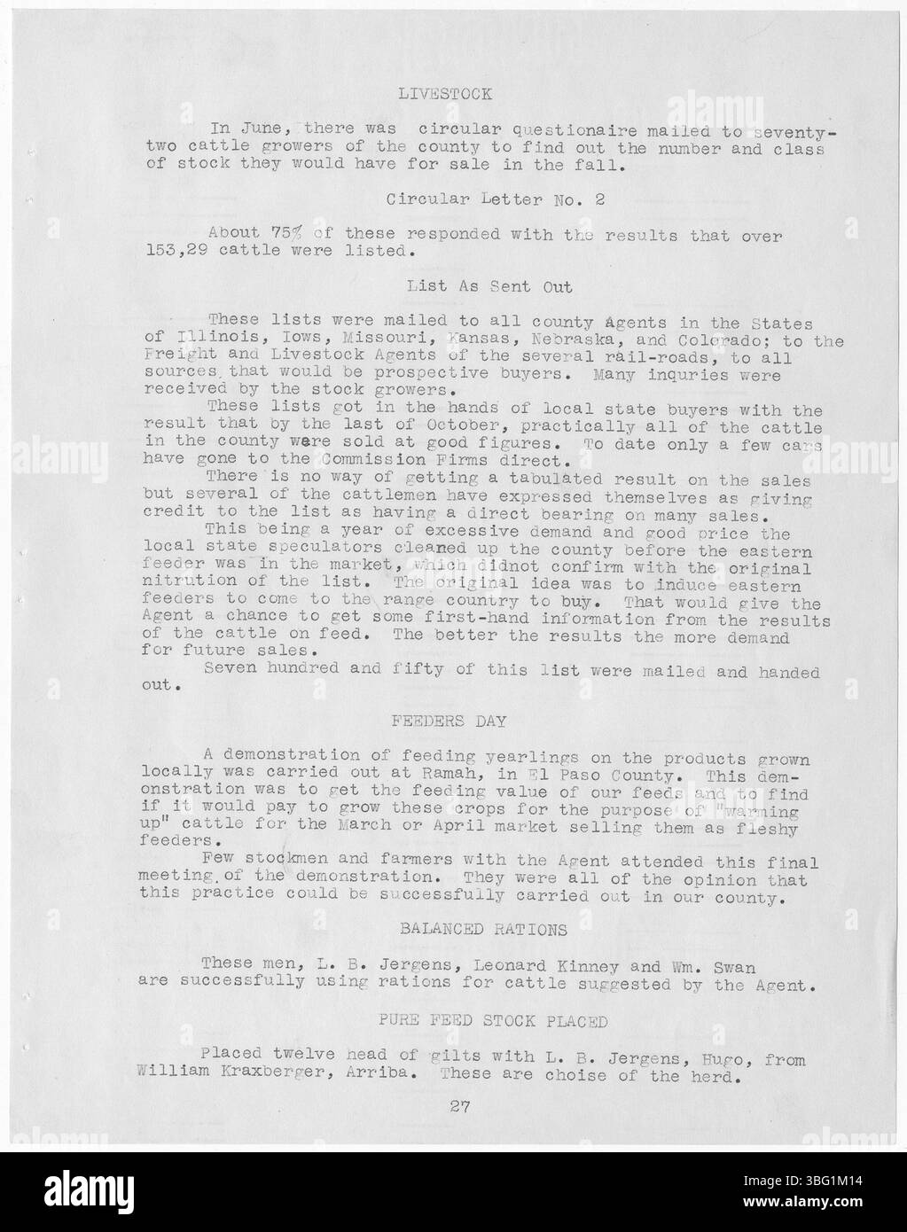 County farming report Cut Out Stock Images & Pictures - Alamy