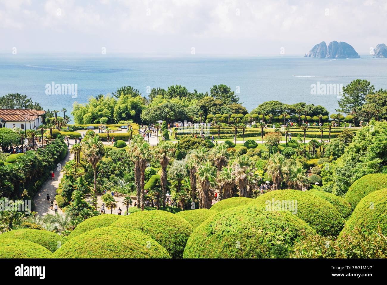 Oedo-Botania island, garden scenery at summer day in Geoje, Korea Stock ...