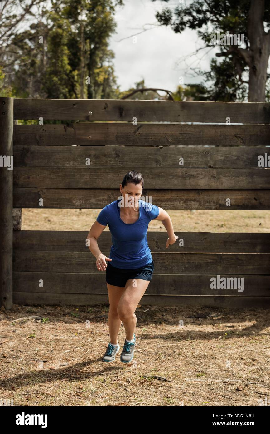 Wooden obstacle course hi-res stock photography and images - Alamy