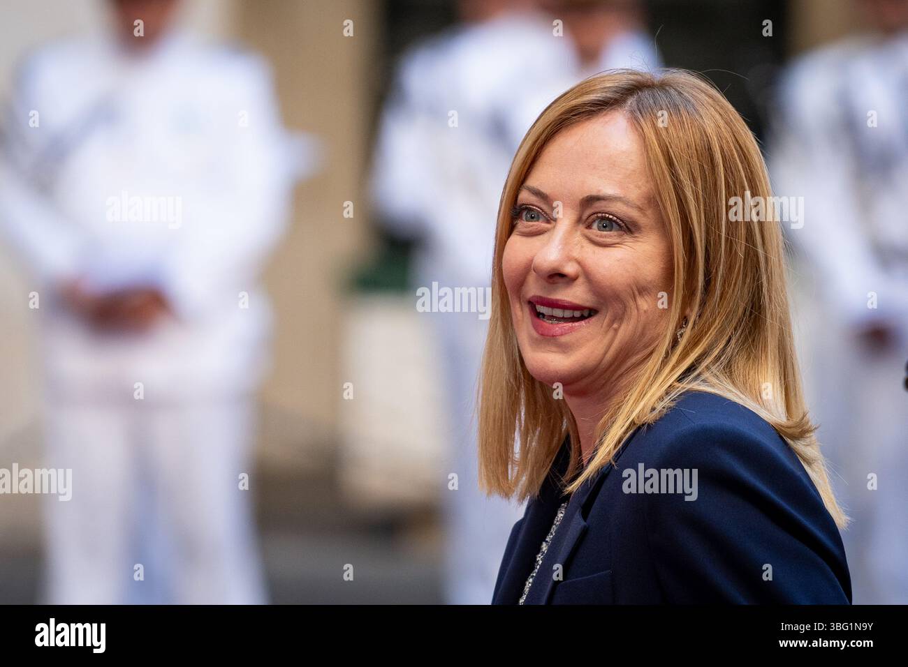 Rome, Italy, on 03 June 2025. Italian Prime Minister Giorgia Meloni and ...
