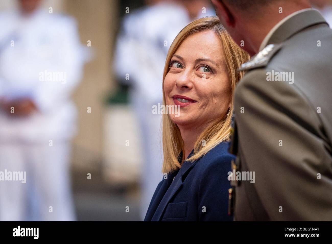 Rome, Italy, on 03 June 2025. Italian Prime Minister Giorgia Meloni and ...