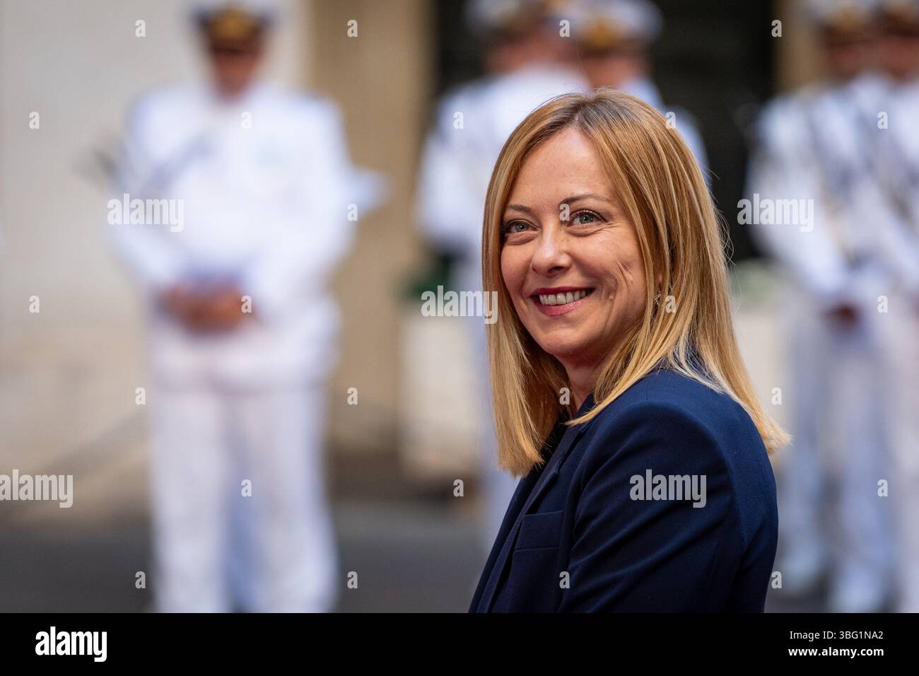 Rome, Italy, on 03 June 2025. Italian Prime Minister Giorgia Meloni and ...