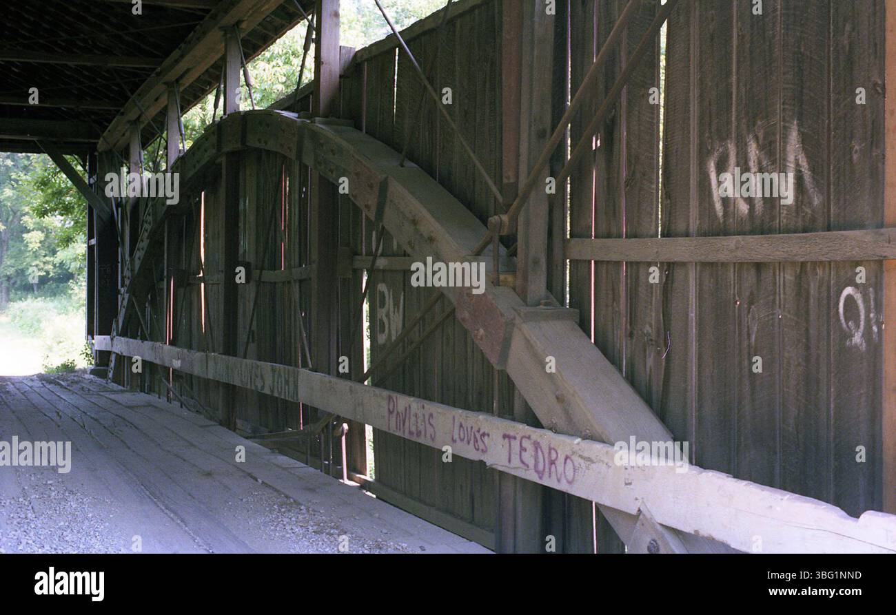 Photograph by A.V. Shirk of the Hizey covered bridge, originally ...