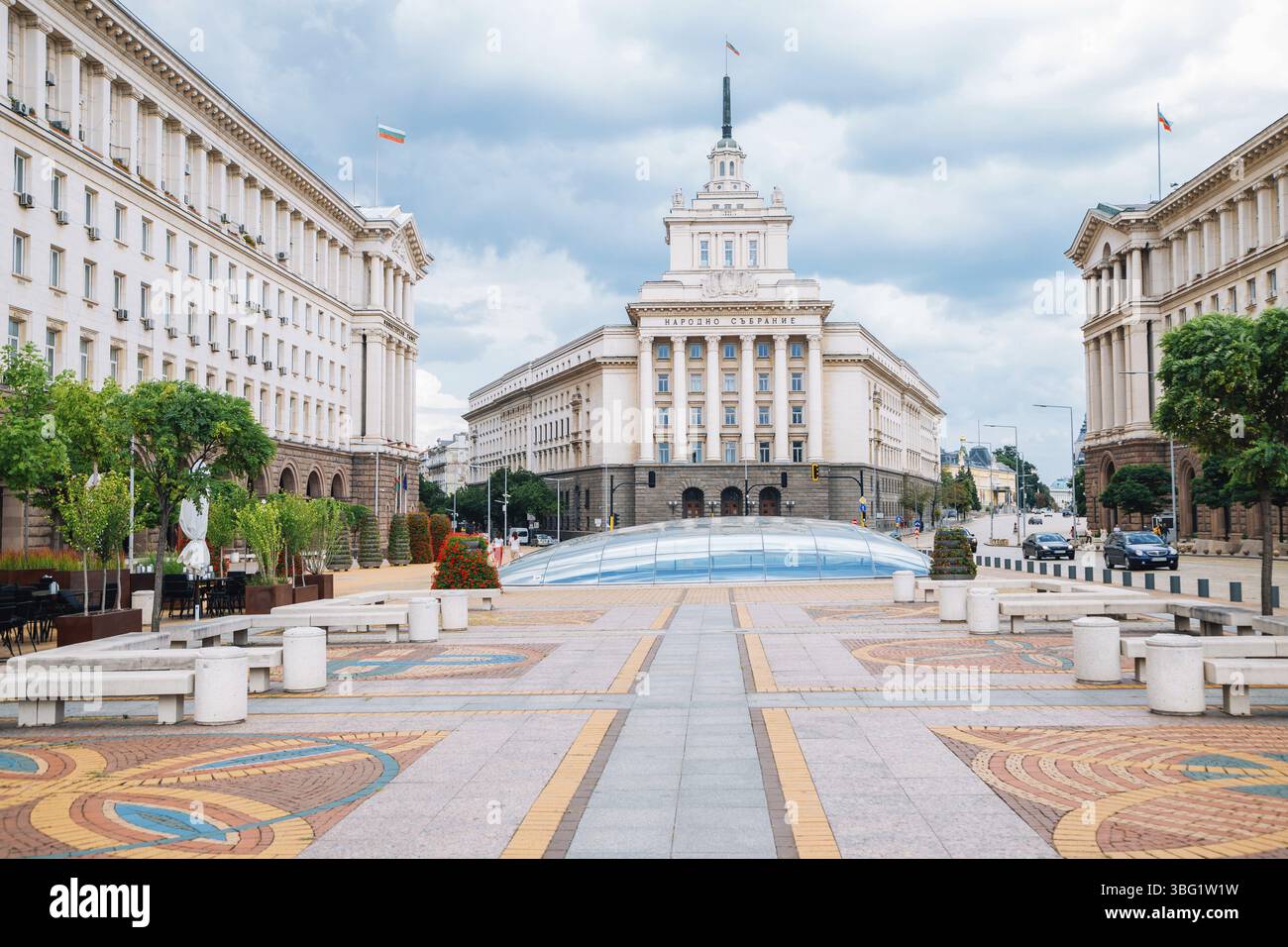Largo square and National Assembly building in Sofia, Bulgaria, Europe Stock Photo - Alamy