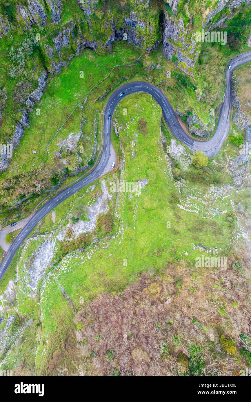 Cheddar gorge winding road hi-res stock photography and images - Alamy