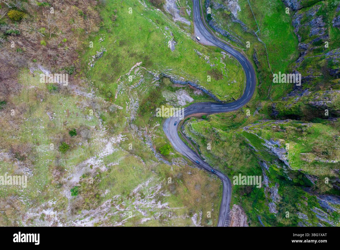 Cheddar gorge winding road hi-res stock photography and images - Alamy