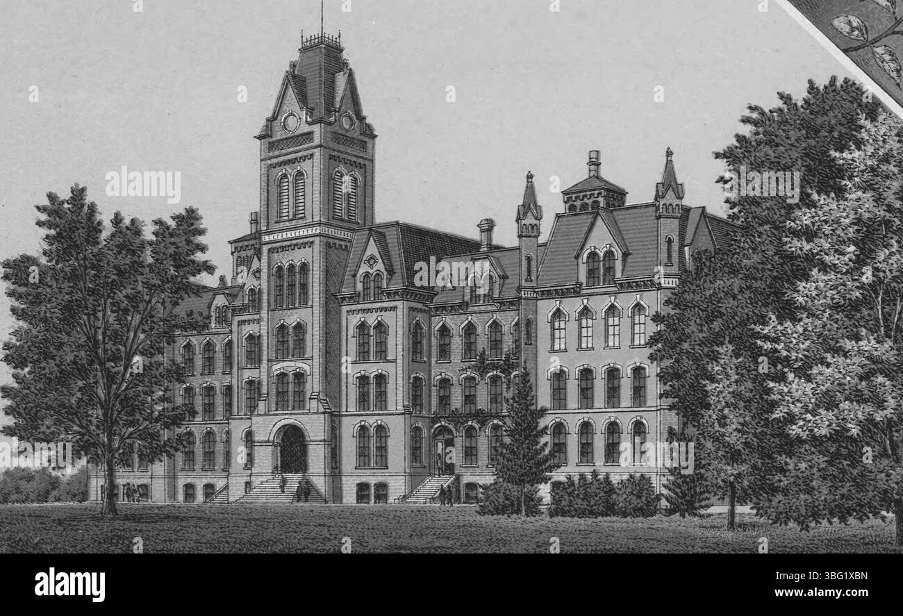 University Hall, built in 1873 at The Ohio State University, was the ...