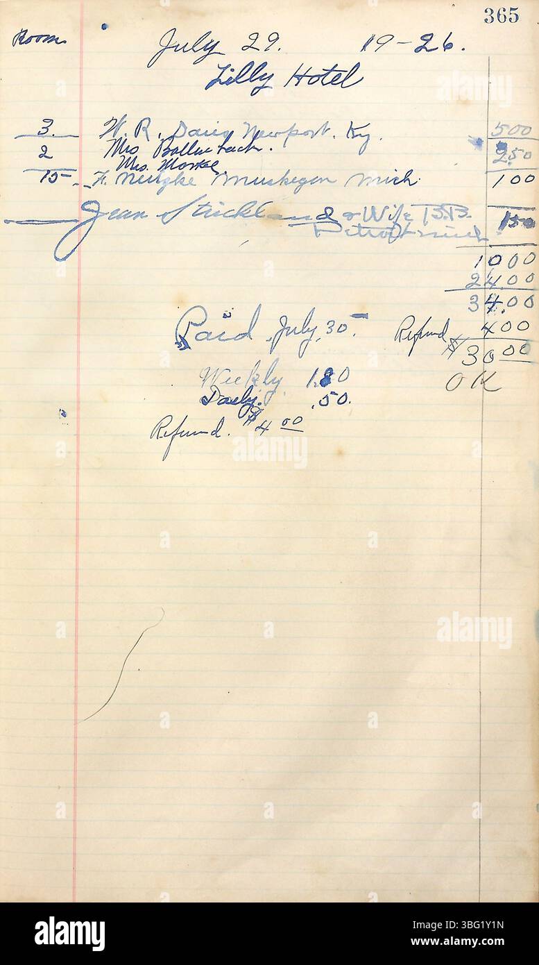 Hotel ledger history hi-res stock photography and images - Alamy