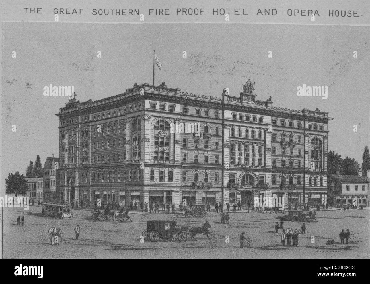 The Great Southern Fireproof Hotel and Opera House, designed by Dauben ...