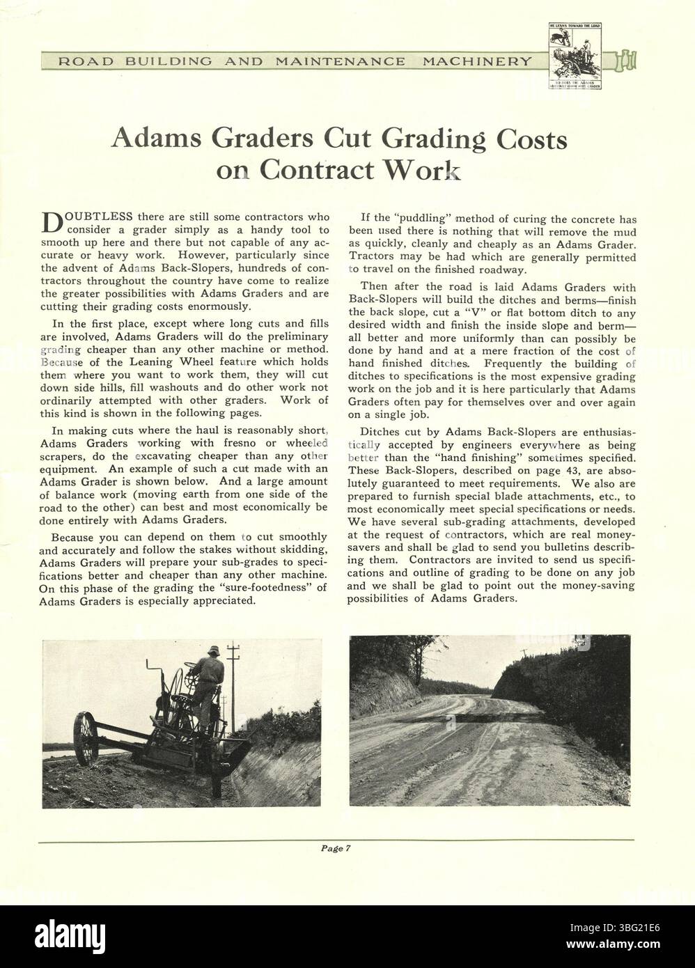 This page of the 1927 catalog features the Adams adjustable leaning ...