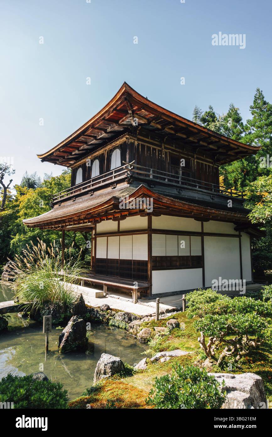 Ginkaku-ji temple, Silver pavilion in Kyoto, Japan, Asia Stock Photo ...