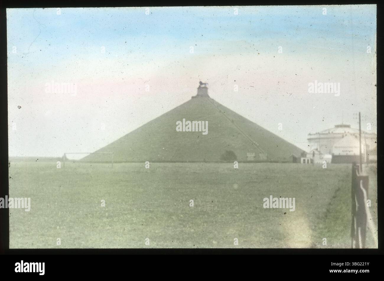 Lion's Mound, an artificial memorial located at the Battle of Waterloo ...