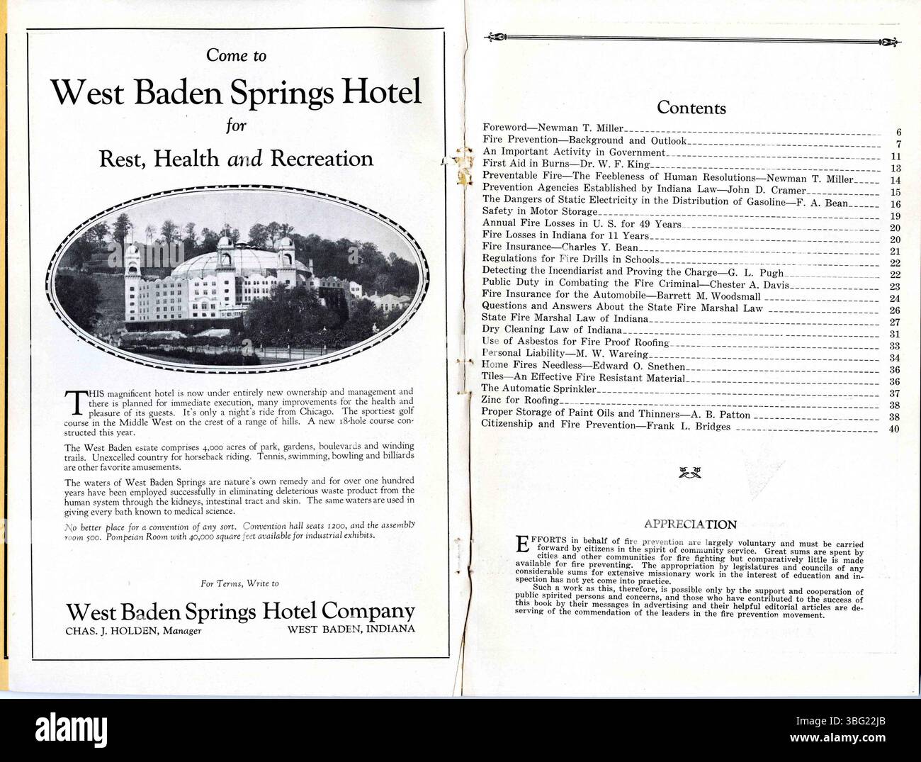 The 1924 Indiana Fire Prevention Year Book and Manual outlines critical ...